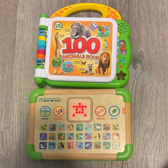 Leapfrog | Toys | 0 Animals Book Green And Yellow Touch Learn Tablet ...